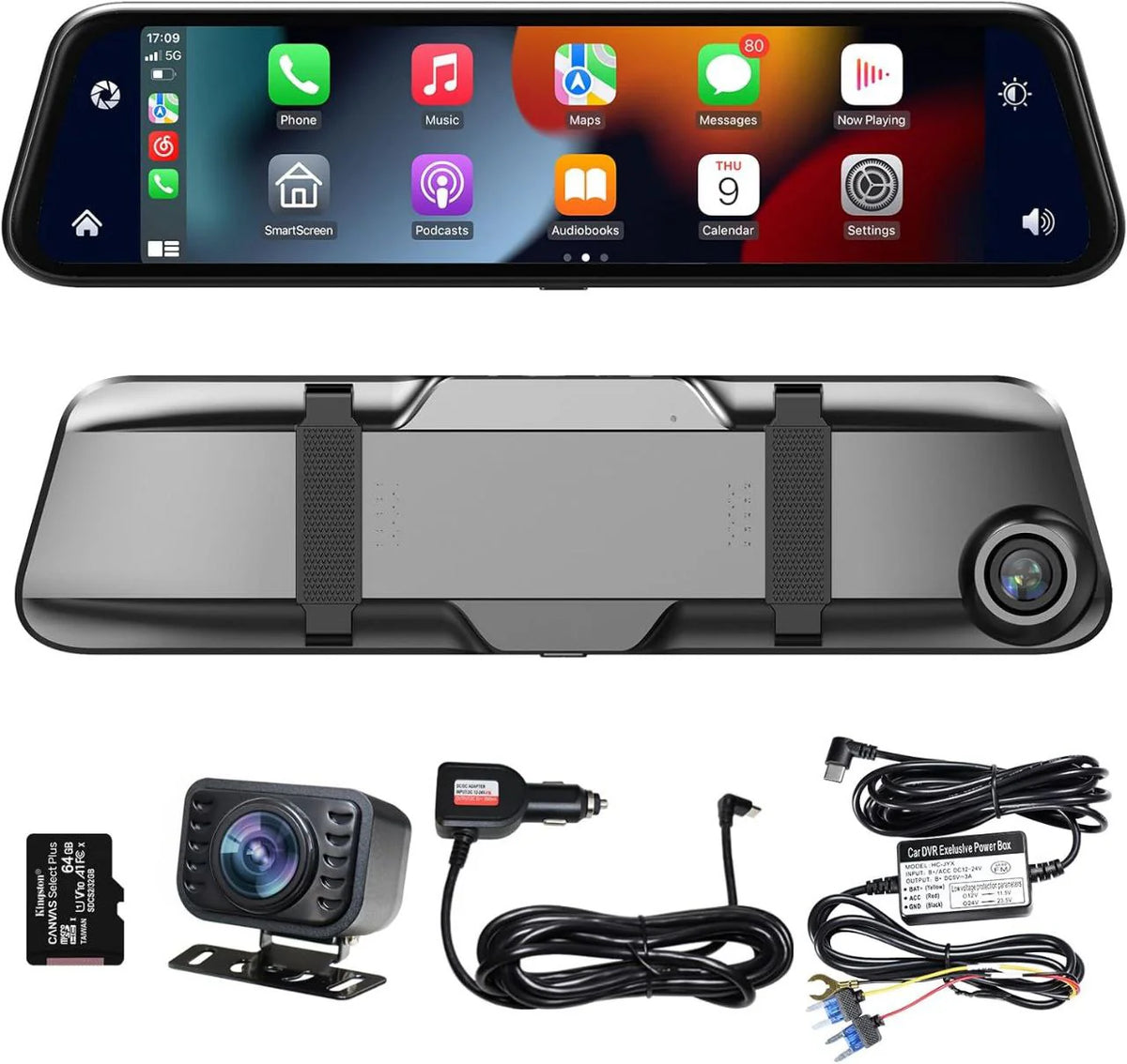 Espejo Retrovisor Inteligente Android | Pantalla Táctil Completa de 12 ...